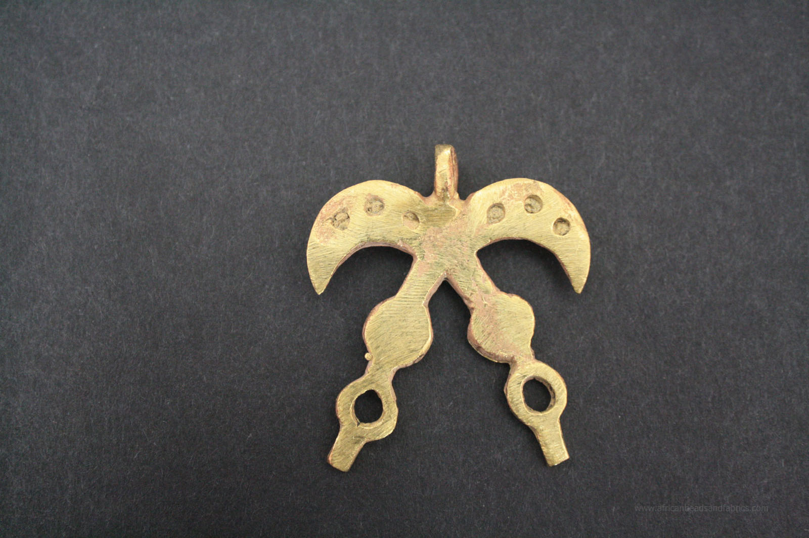 African Brass Pendant, Adinkra “Akofena” Symbol of Courage 47mm ...