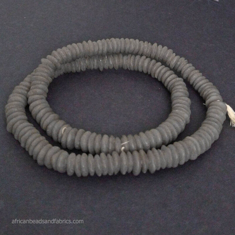African Beads Ghana Krobo Recycled Glass Spacers Disc/Doughnut ...